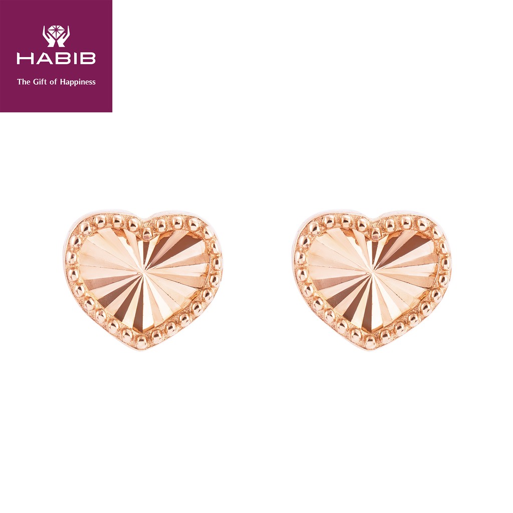 HABIB Oro Italia Yuna Gold Earring, 916 Gold | Shopee Malaysia