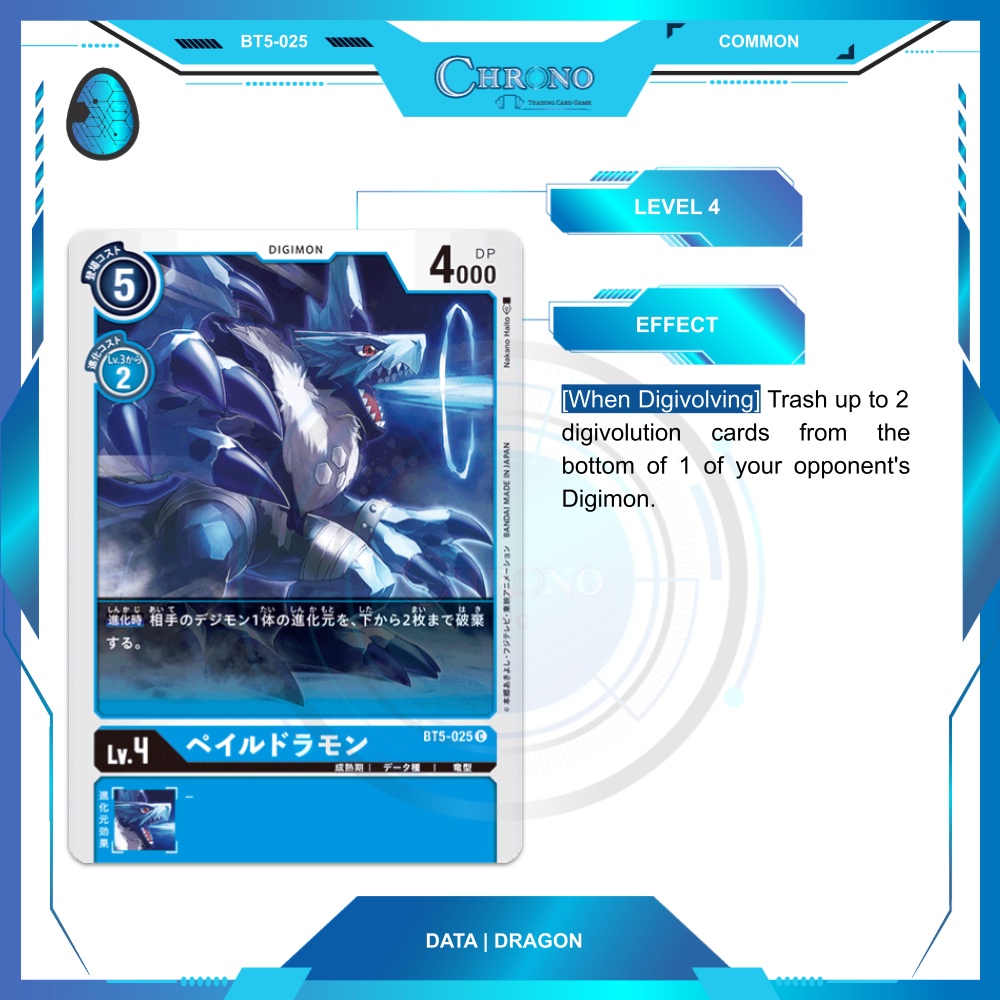 BT5-025 | Paledramon | Common | Digimon Card Single | Chrono TCG ...