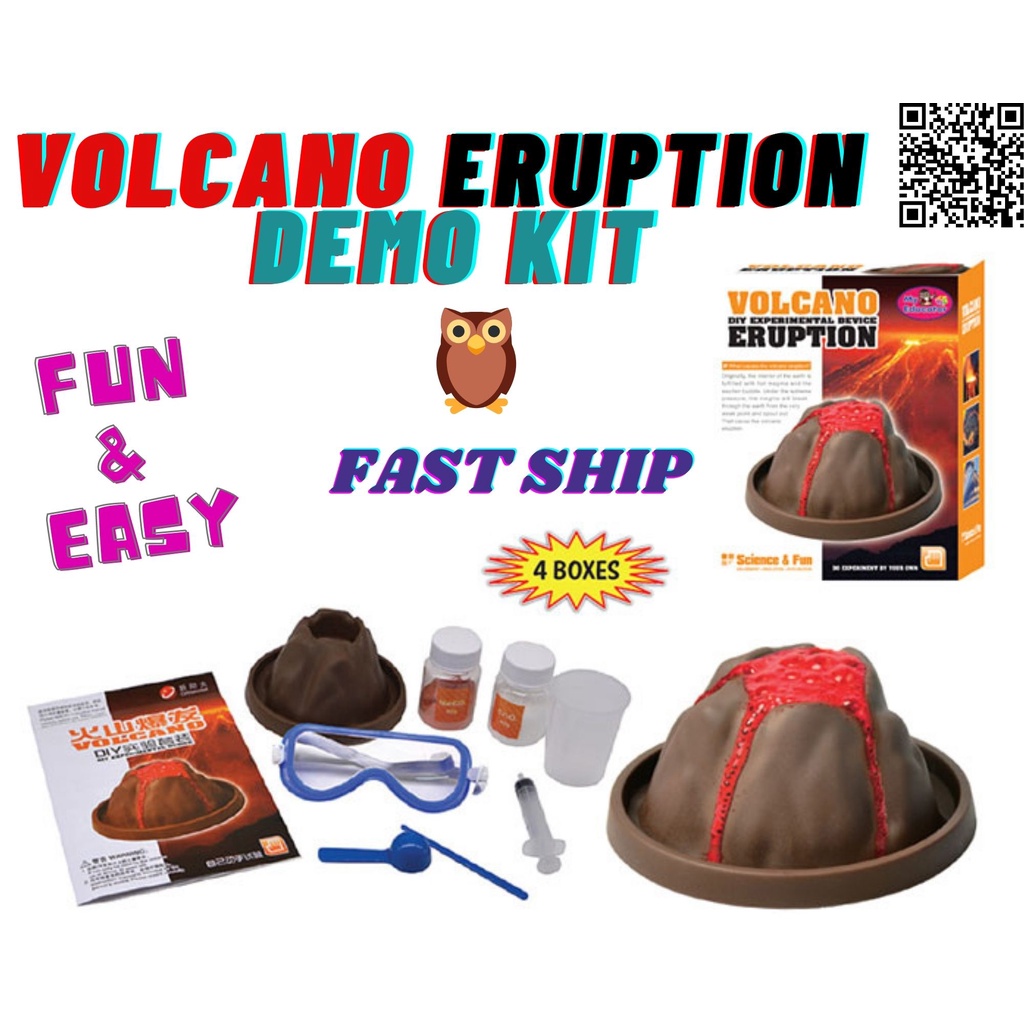 4 boxes Kit Eksperimen Kemahiran Saintifik Volcano Eruption Demo Kit ...