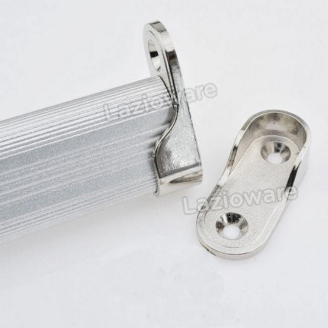 Oval pipe tube holder bracket support for wardrobe cabinet hanging ...