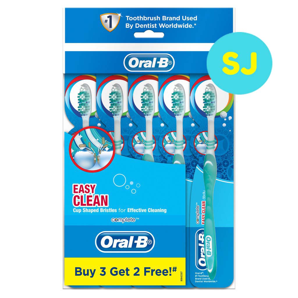 Oral-B Easy Clean Toothbrushes (5 Pieces) | Shopee Malaysia