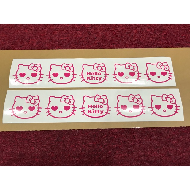 Sticker Hello Kitty Emoji Dark Pink Soft Pink Putih Hitam Merah ...