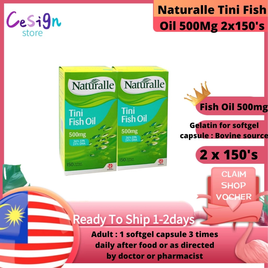 Naturalle Tini Fish Oil 500Mg 2x150's | Shopee Malaysia