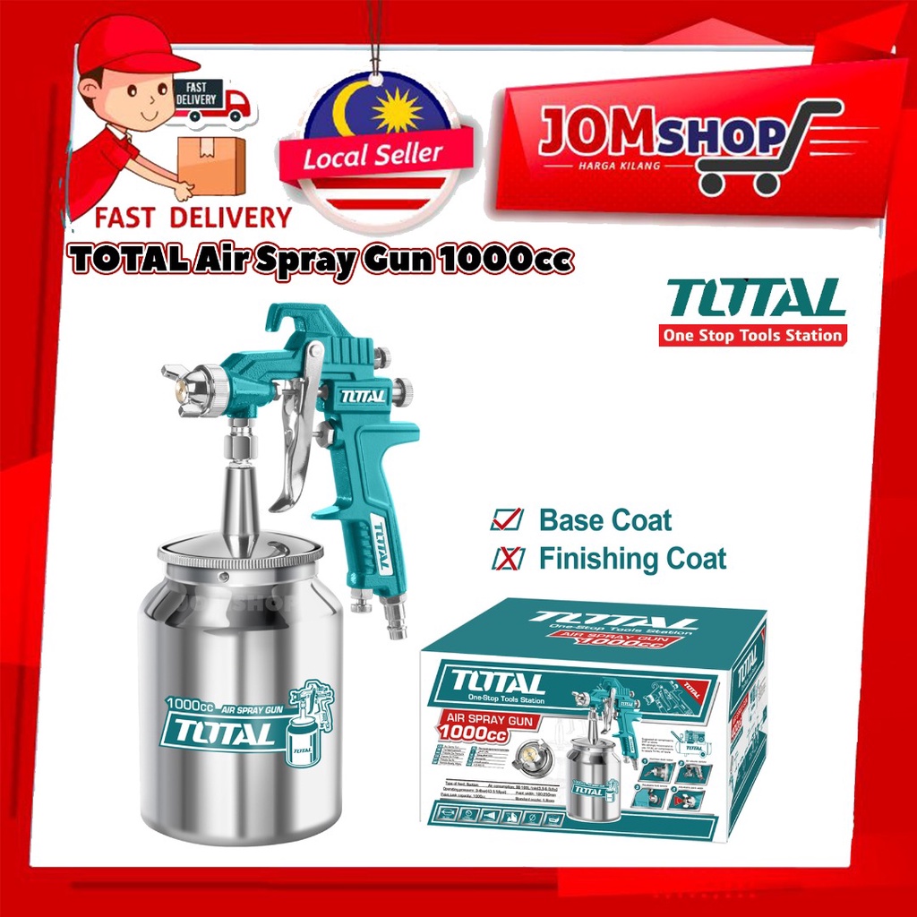 TOTAL TAT11001 1000cc Air Spray Gun for Base Coating /Paint Sprayer ...
