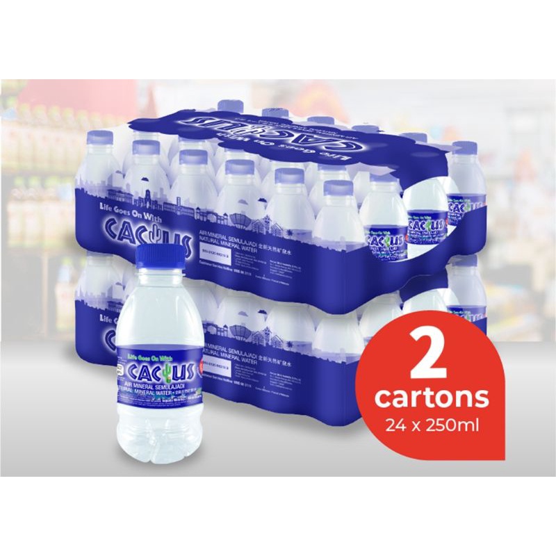 250ml Cactus Mineral Water (24 Bottles x 2 Pack) [48 Bottles] | Shopee Malaysia