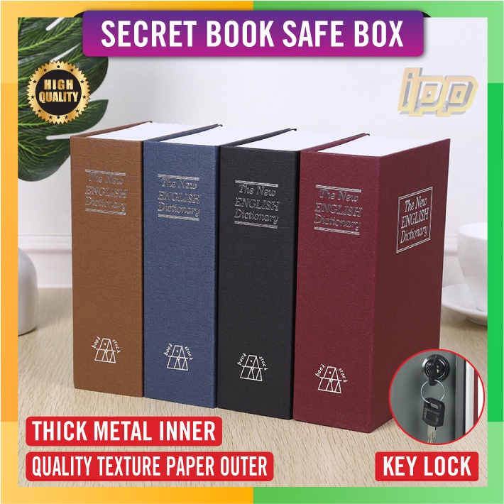 Secret Book Safe Box / Dictionary Metal Book Cash Box / Petty Cash Buku ...