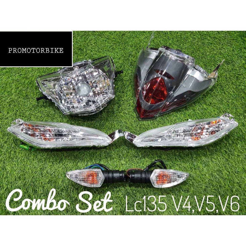 YAMAHA LC135 135LC NEW V4 V5 V6 V7 COMBO SET COMPLETE HEAD LAMP + FRONT & REAR SIGNAL SET / TAIL ...