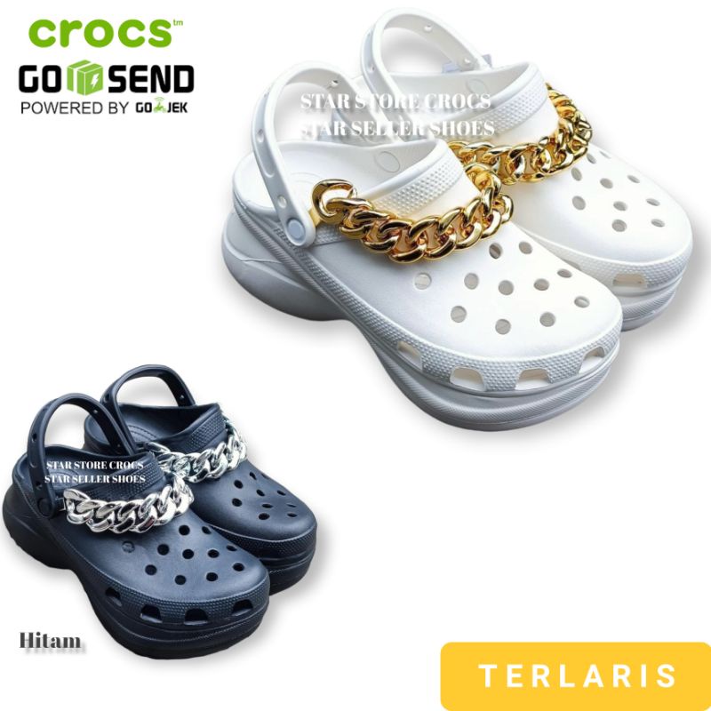 Crocs Sandals For Women Crocs Bae Chain 7cm | Shopee Malaysia