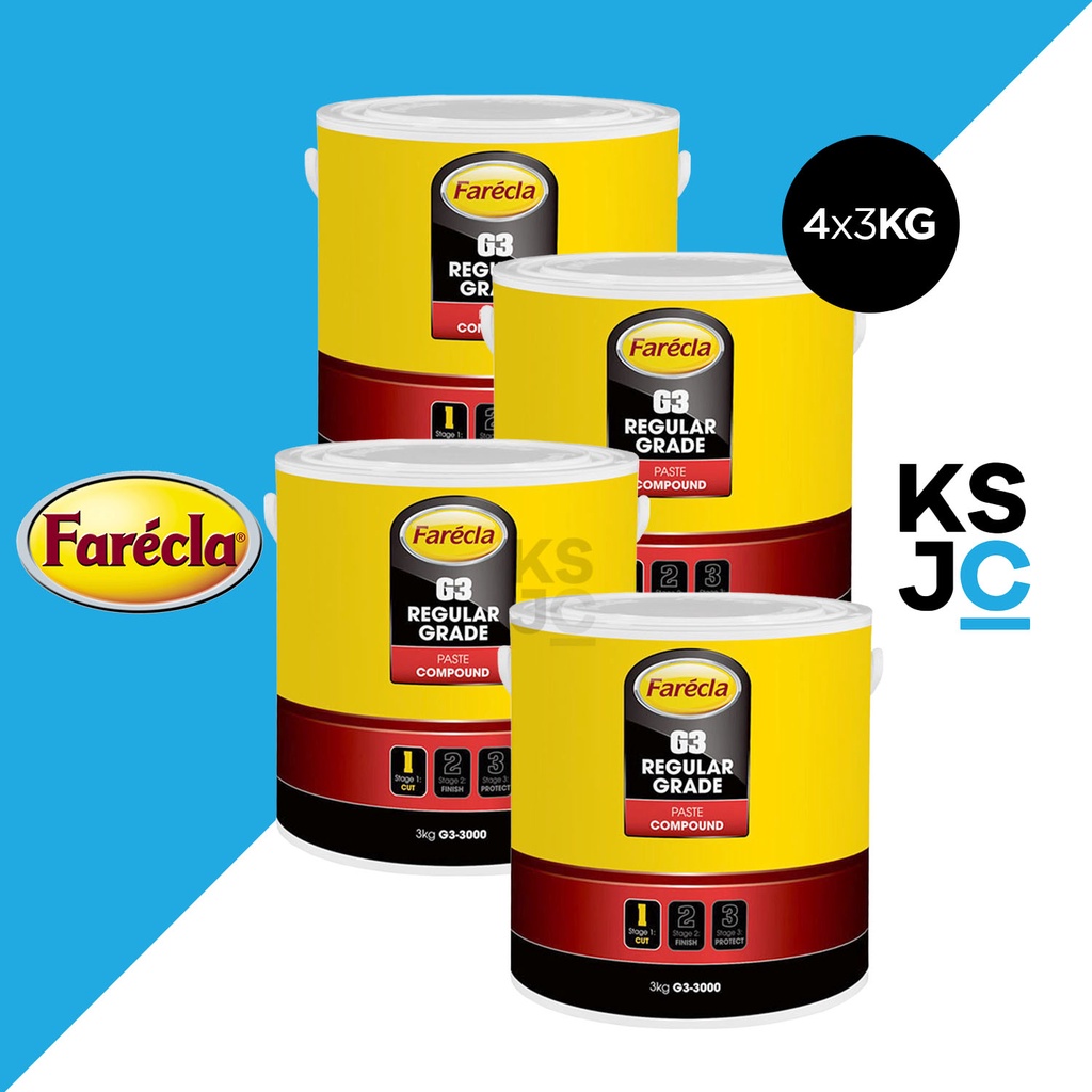 (1BOX-4Units)Farecla G3 Regular Grade Rubbing Compound(3kg) | Shopee Malaysia