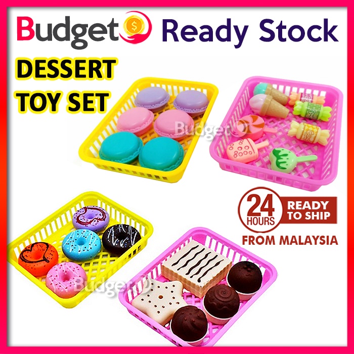 Ready Stock*Kids Candy Ice Cream Toy Set Donuts Cupcakes Dessert Play ...