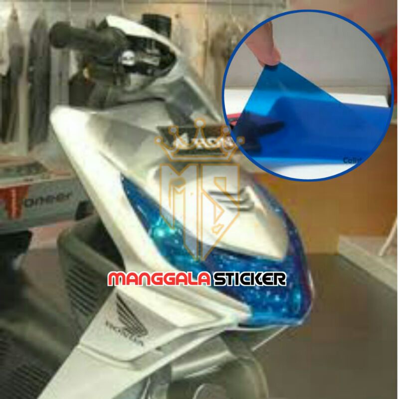 Transparent Blue Velvet Sticker For Lights And Motorcycle BODY | Shopee ...