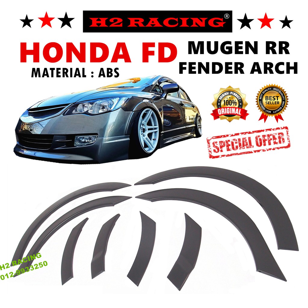 HONDA FD MUGEN RR FENDER ARCH FLARES ABS / ARCH COVER 1SET 8PC | Shopee Malaysia