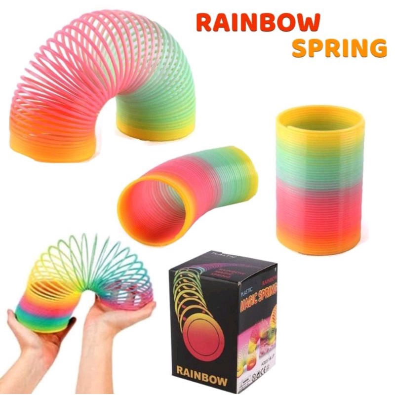 Rainbow Spiral Toys Old School Toys/Colorful Spring Spiral Toys/Spiral ...
