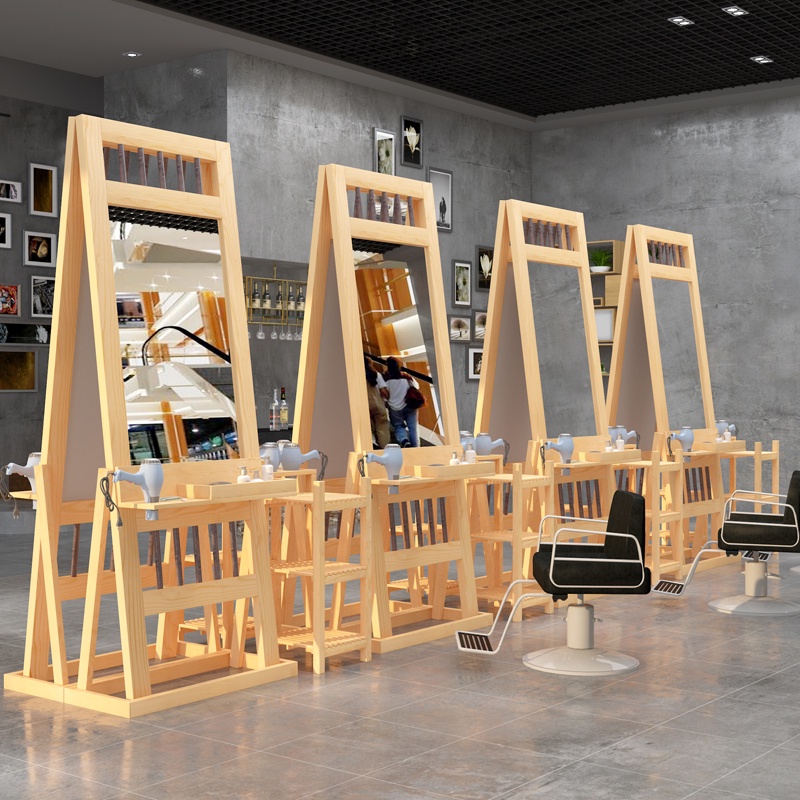 EL-Barber Shop Online Celebrity Mirror Hairdressing Dressing Table ...