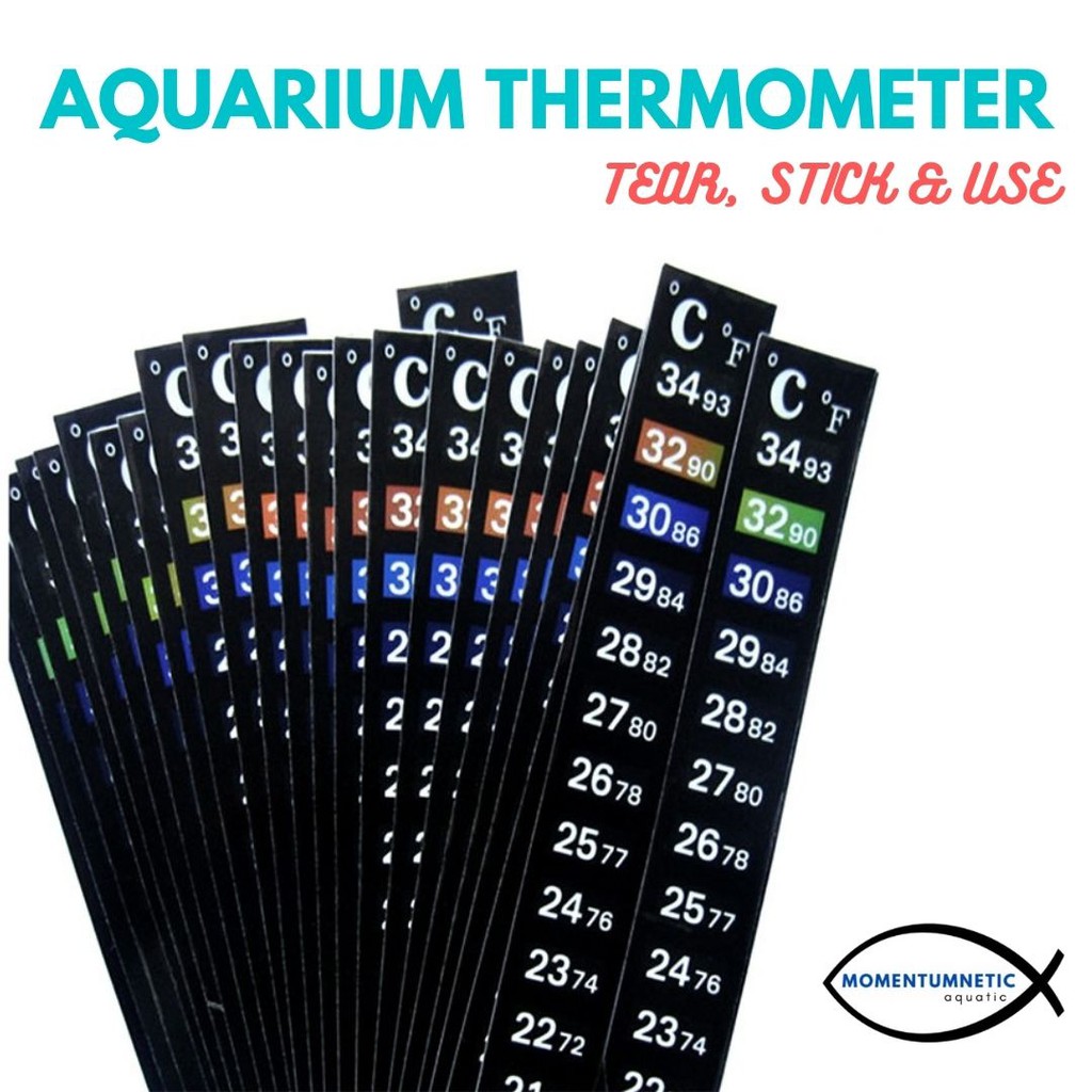 Aquarium Thermometer Sticker Type Temperature Measuring Tool 鱼缸温度计贴款 ...