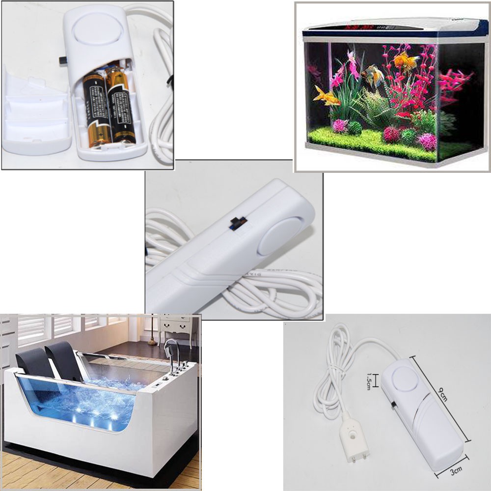 [Ready Stock]Overflow alarm Water Leak Alarm 90dB Sound 9V Security ...