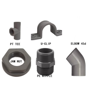 PVC Fittings 1/2 (15MM) PVC Elbow 45, Socket, V/V socket, PT Socket, PT ...