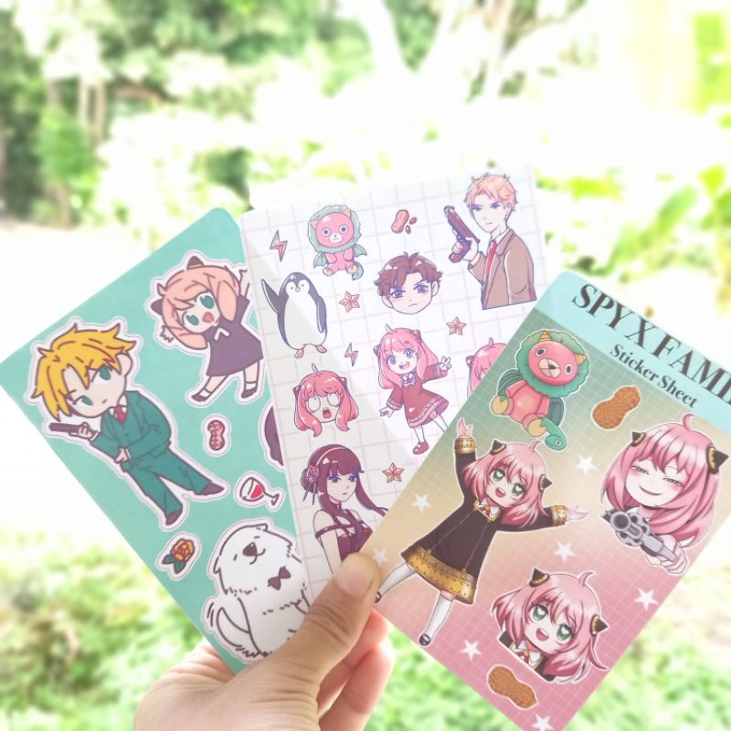 Spy x Family sticker sheet Anya Yor Loid forger | Shopee Malaysia