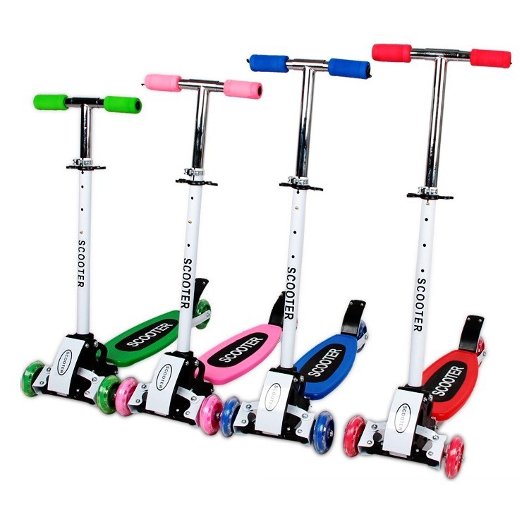 Skuter Mini Kanak-Kanak 4 Roda Tahan Lasak Kids Scooter Foldable and ...