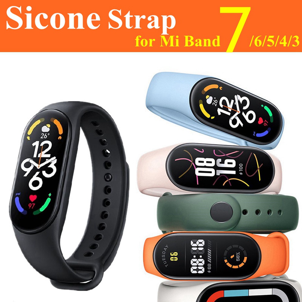 Silicone Bracelet For Xiaomi Mi Band 7 6 5 4 3 Wrist Correa Belt for ...