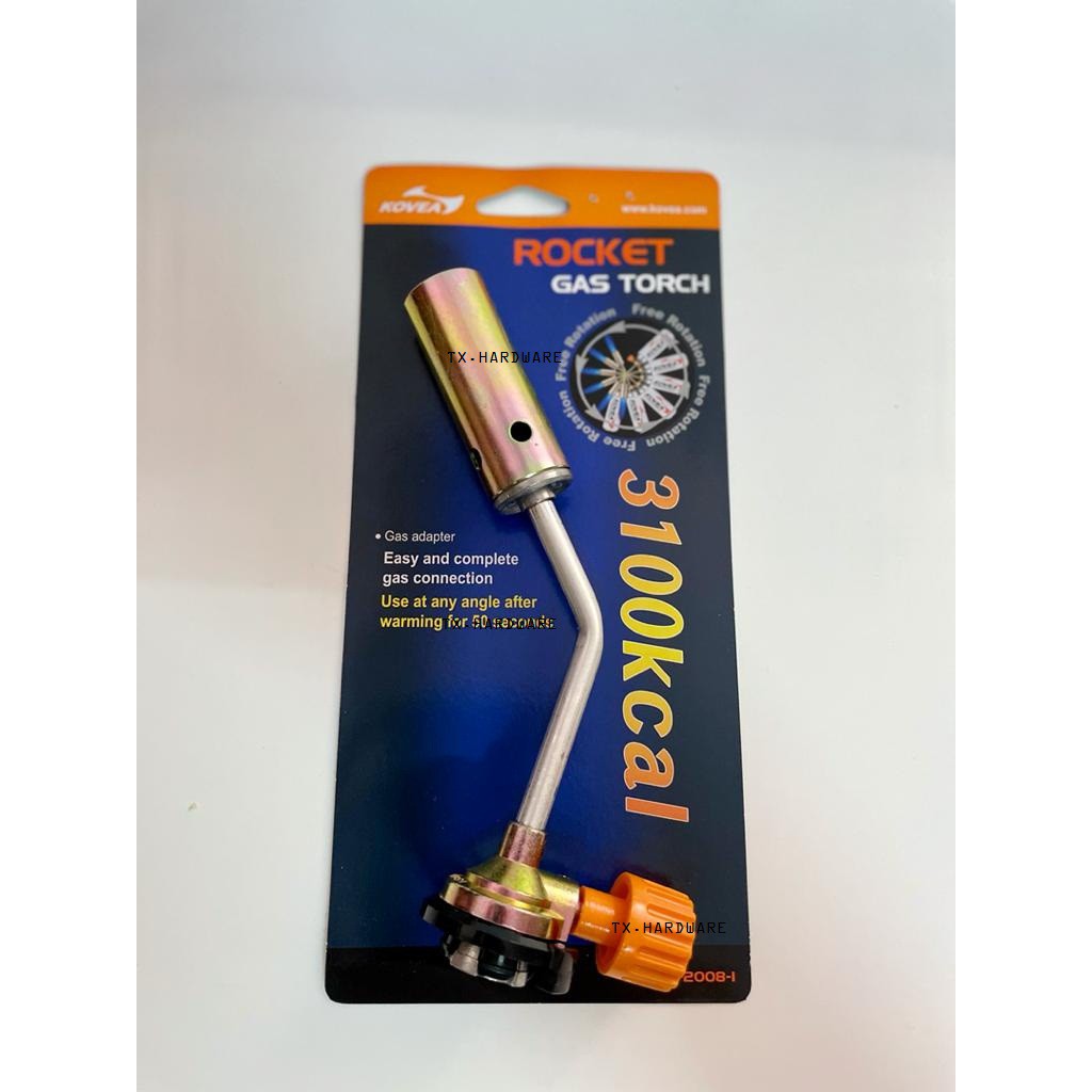 GAS TORCH KT 2008 ROCKET HIGH TEMPERATURE BUTANE GAS TORCH | Shopee ...