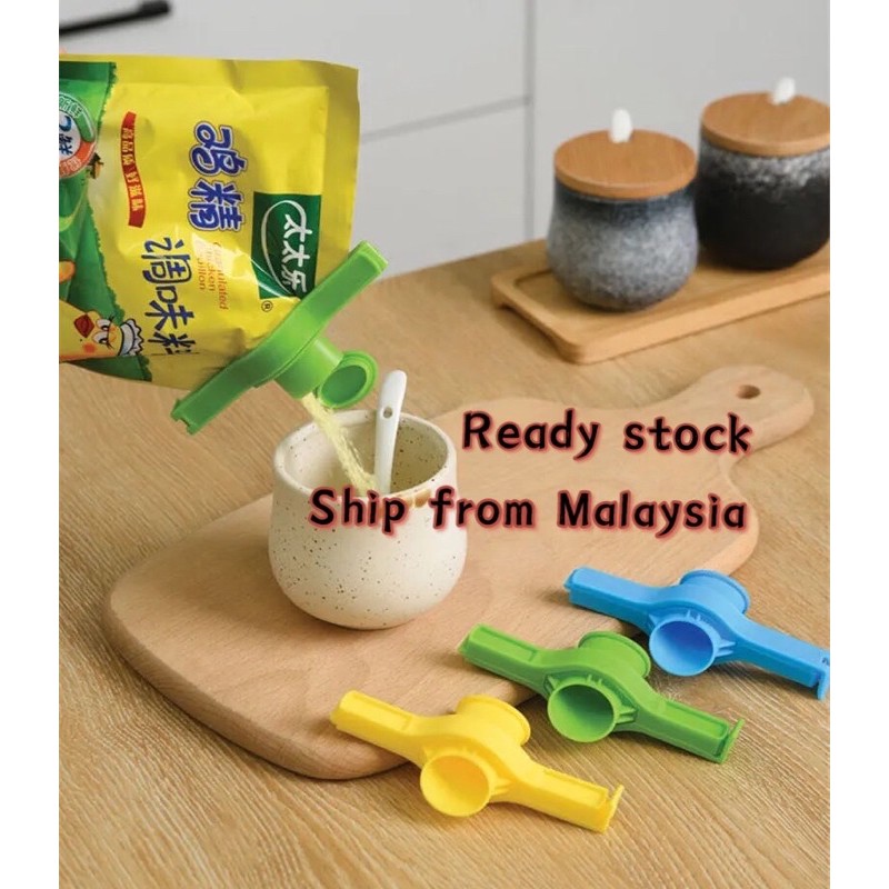 🔥ReadyStock🔥 Food Sealing Clip with Discharge Nozzle Mouth Seal Pour ...