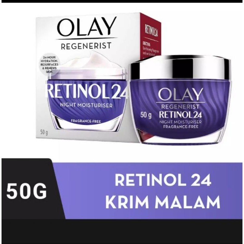 Olay Regenerist Retinol 24 Night Moisturizer Anti Aging Cream 50 ml ...