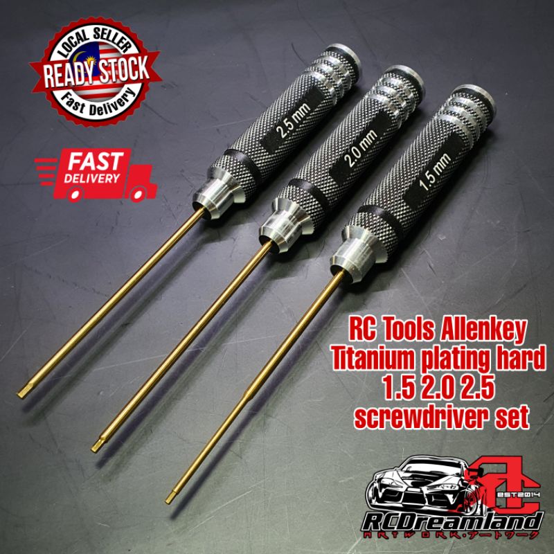 【READY STOCK】RC Tools Allen Key Allenkey Screwdriver set titanium ...