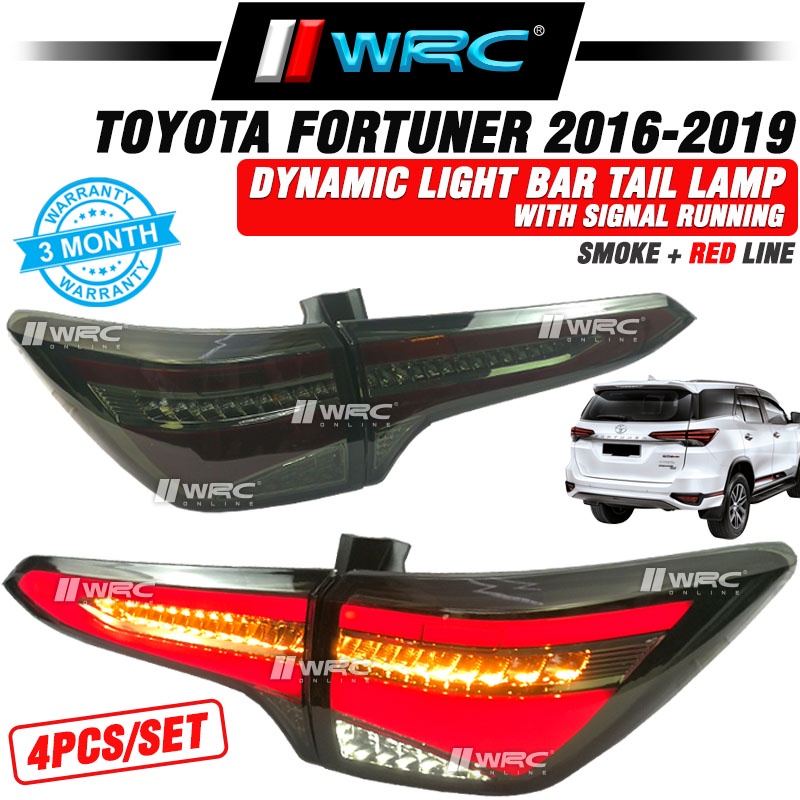 Toyota Fortuner 2016 - 2019 Dynamic Light Bar Tail Lamp With Signal ...