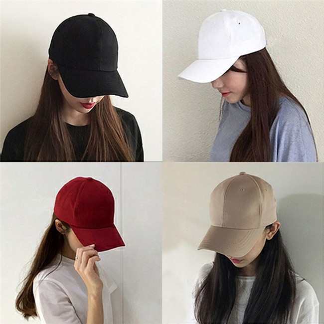Cap Plain Baseball Cap Korean Cutting Caps Plain Colour Topi Stylish ...