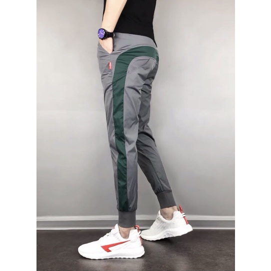 Men's khaki jogger pants with diagonal pockets | Shopee Malaysia