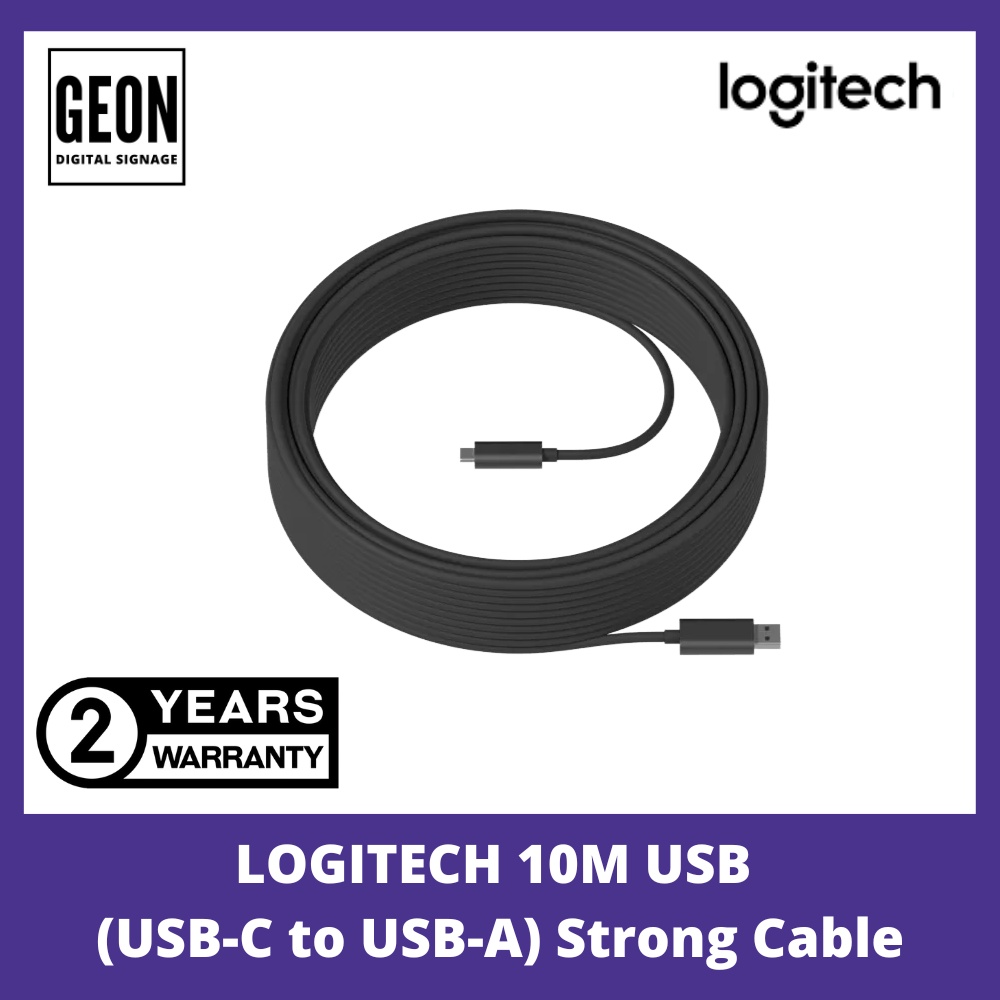 LOGITECH Strong USB 10Gbps Cable 10M (939-001799) - 2 Years Warranty ...