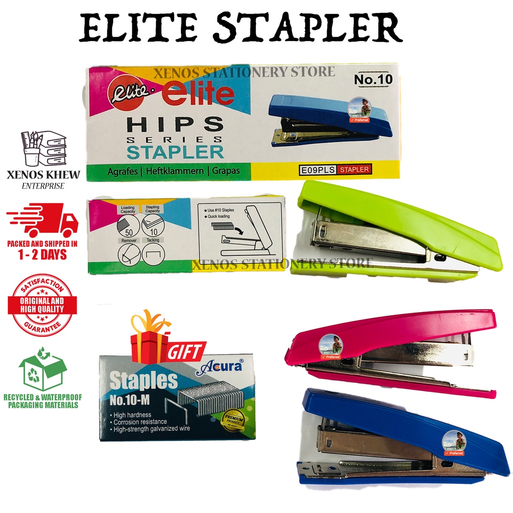 [FREE GIFT] ELITE HD10 STAPLER / ELITE STAPLER HD10 (READY STOCK ...
