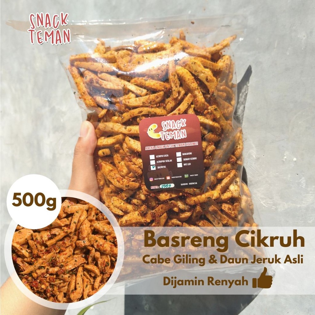 Spicy Basreng Cikruh Orange Leaves 500g - Bandung Friend Snack | Shopee ...