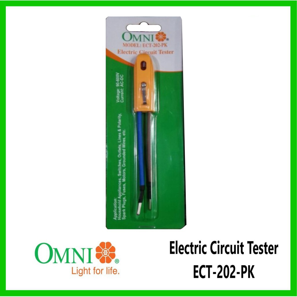 OMNI ELECTRIC CIRCUIT TESTER (MODEL ECT-202-PK) | Shopee Malaysia