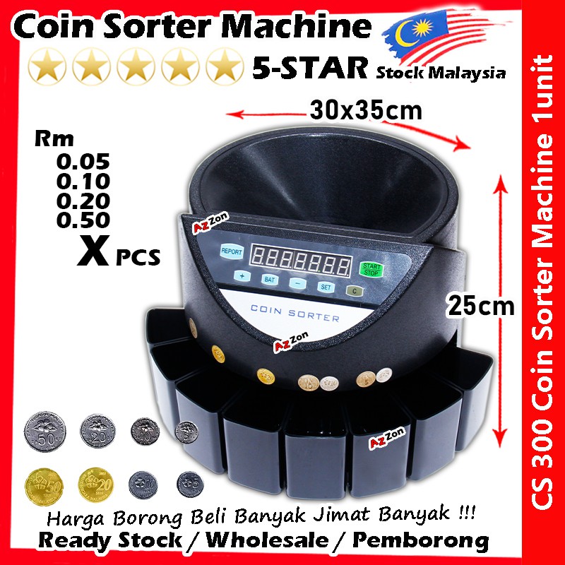 【Ready Stock】RM SEN Ringgit Coin Counter / Coin Sorter Machine / Mesin ...