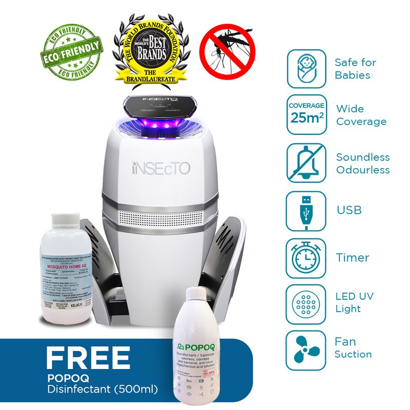 Insecto Mosquito/Insect Killer (White) + 1 bottle Aedes solution ...