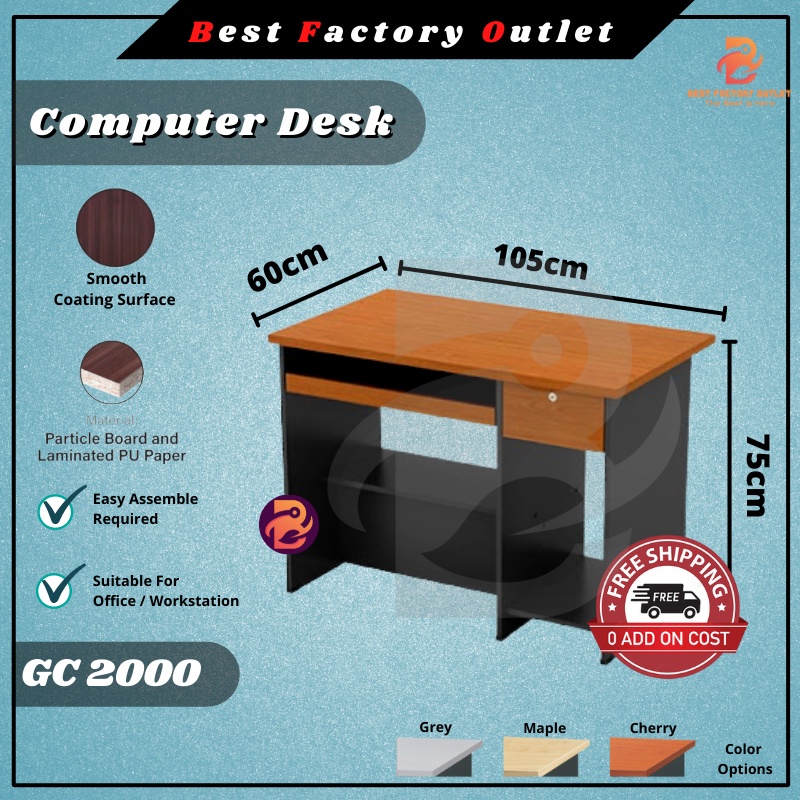 BFO GC2000 Computer Table / Meja Komputer / Office Table / Meja Belajar ...