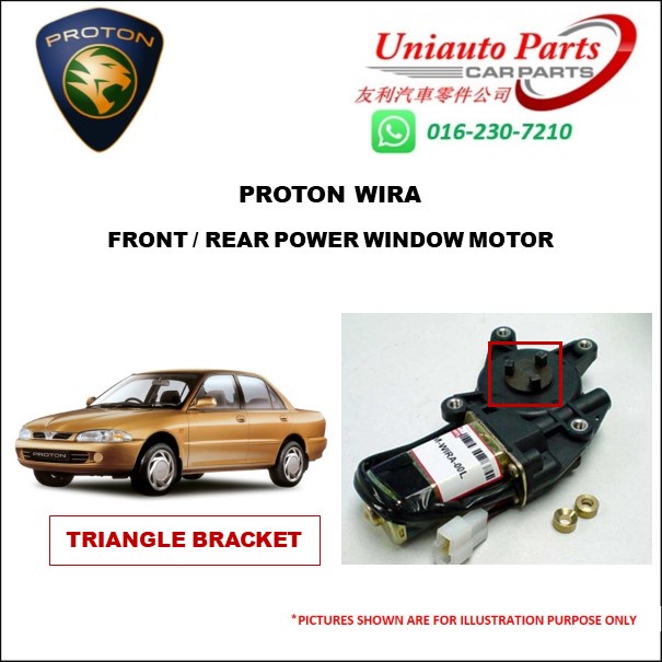 PROTON WIRA FRONT / REAR POWER WINDOW MOTOR (TRIANGLE BRACKET) | Shopee ...