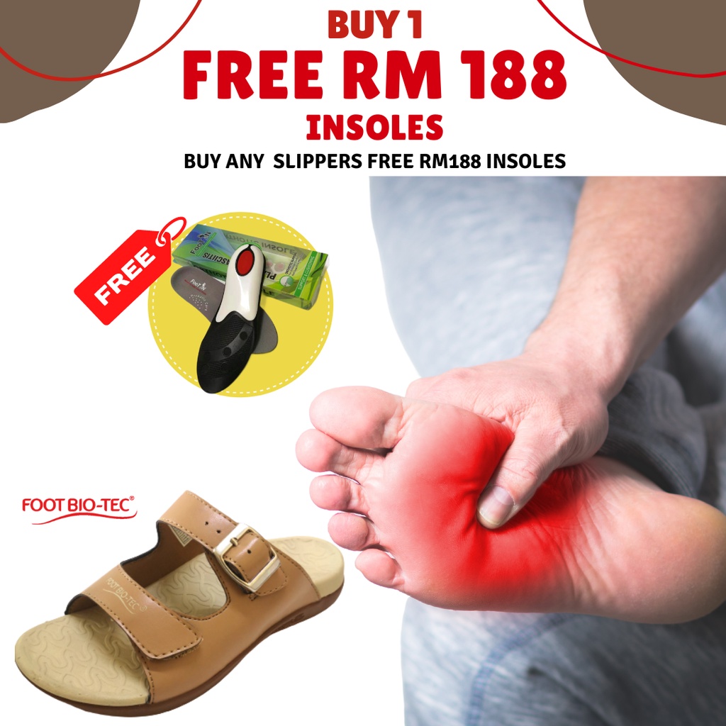 Foot Bio Tec Smile Wooden Arch Support Flat Feet Plantar Faciitis Orthotic Slippers Sandals ...