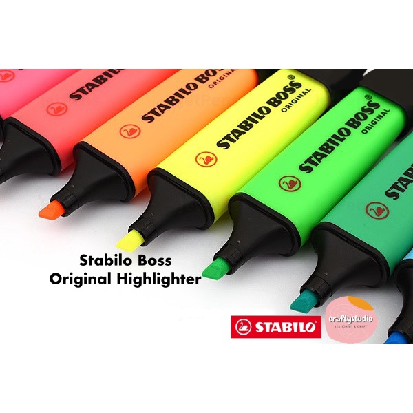 Stabilo Boss Original Highlighter, Fluorescent Highlighter | Shopee ...