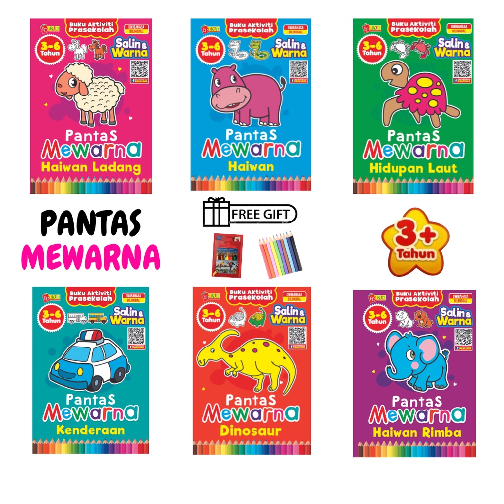 Buku Mewarna Kanak Kanak - colouring set - pantas - warna - aktiviti ...