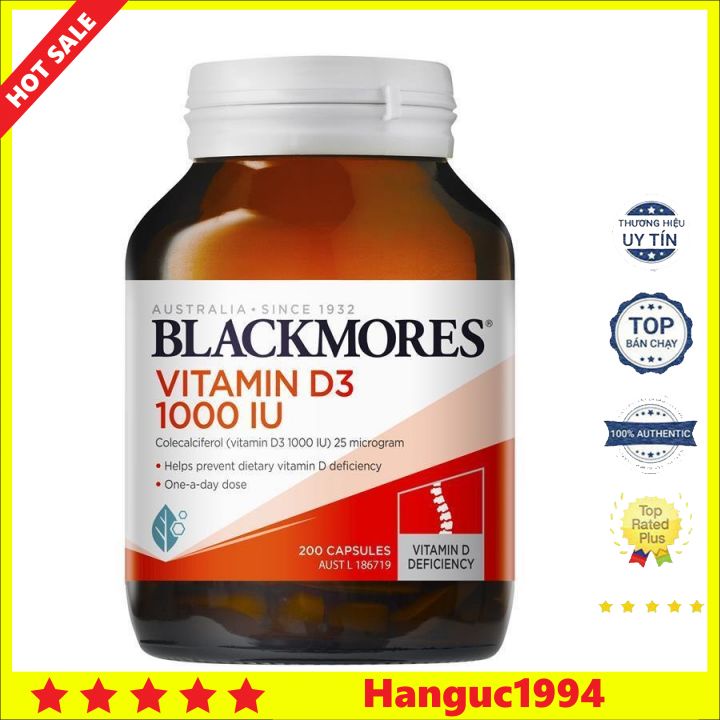 Blackmores Vitamin D3 1000Iu 60 Genuine Australian Tablets - T02 ...