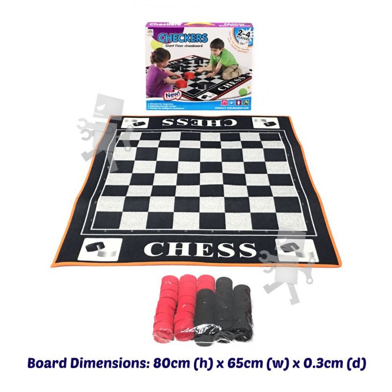 4 Player Giant Checkers Floor Family Board Game | Shopee Malaysia