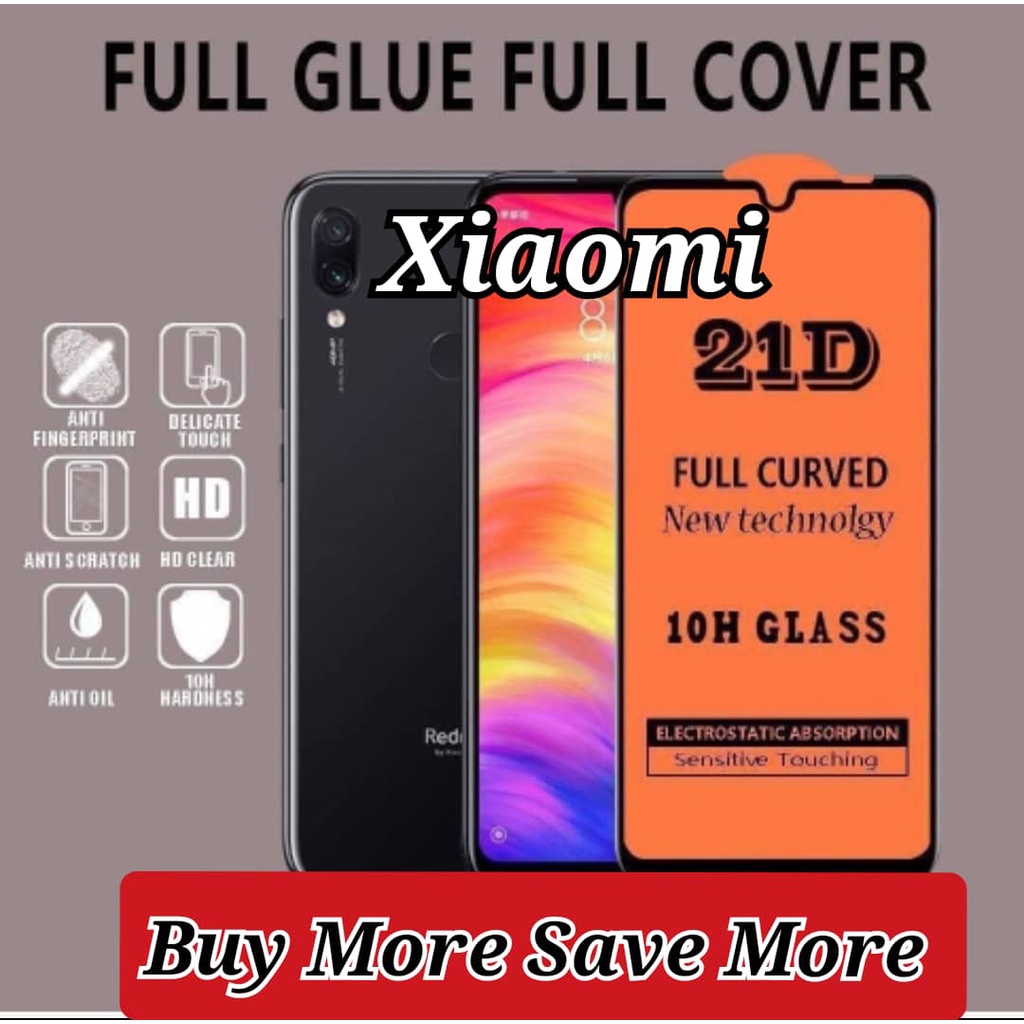 XIAOMI TEMPERED GLASS FULL COVERAGE REDMI 12C 13C A1 A2 A2+ 6A 7A 8A 9A 9T 10 10C NOTE 8 9 10 11 ...