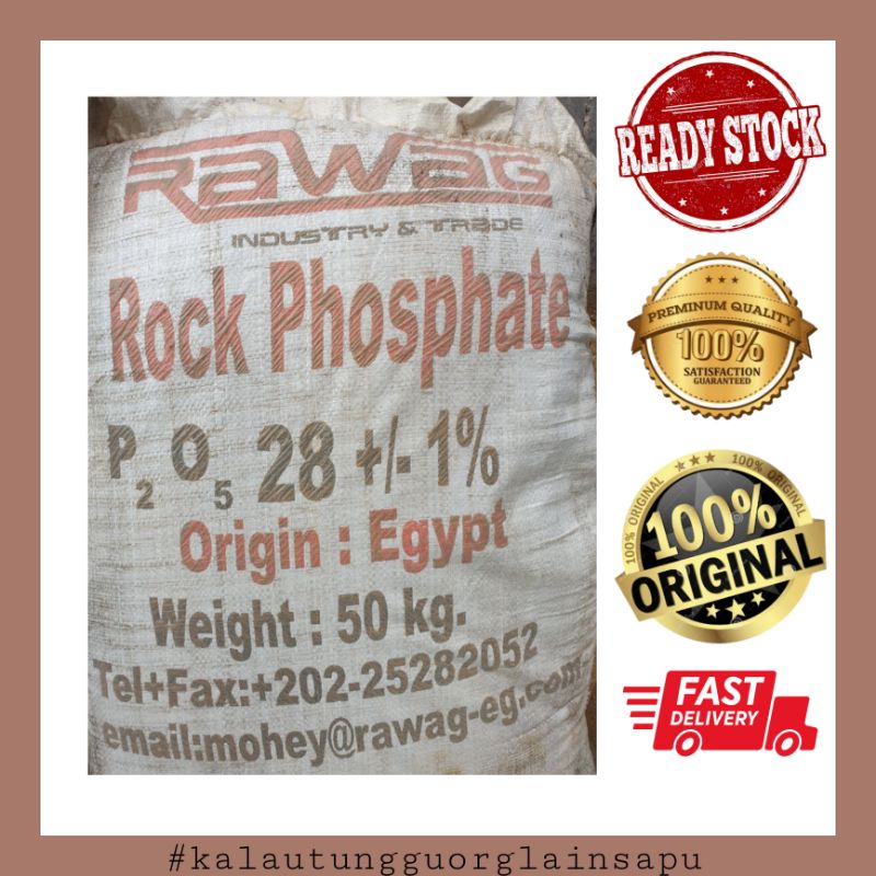 1KG BAJA ROCK PHOSPHATE 26% 28% P2O5 BAJA PENGGALAK AKAR (Re-pack ...