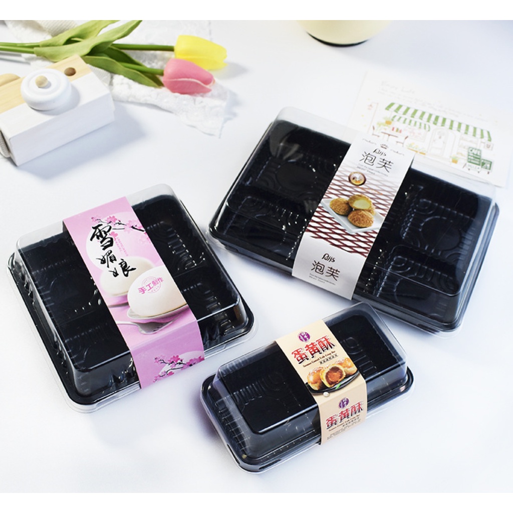 🔥Ready Stock🔥 Mochi Containers Plastic Mooncake Tray with Transparent ...