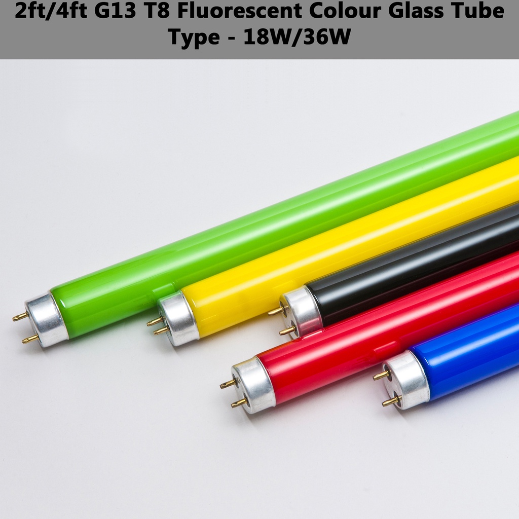 3H Lampu Mentol Tube Kaca Fluorescent T8 G13 2ft/4ft [18W/36W] Warna ...