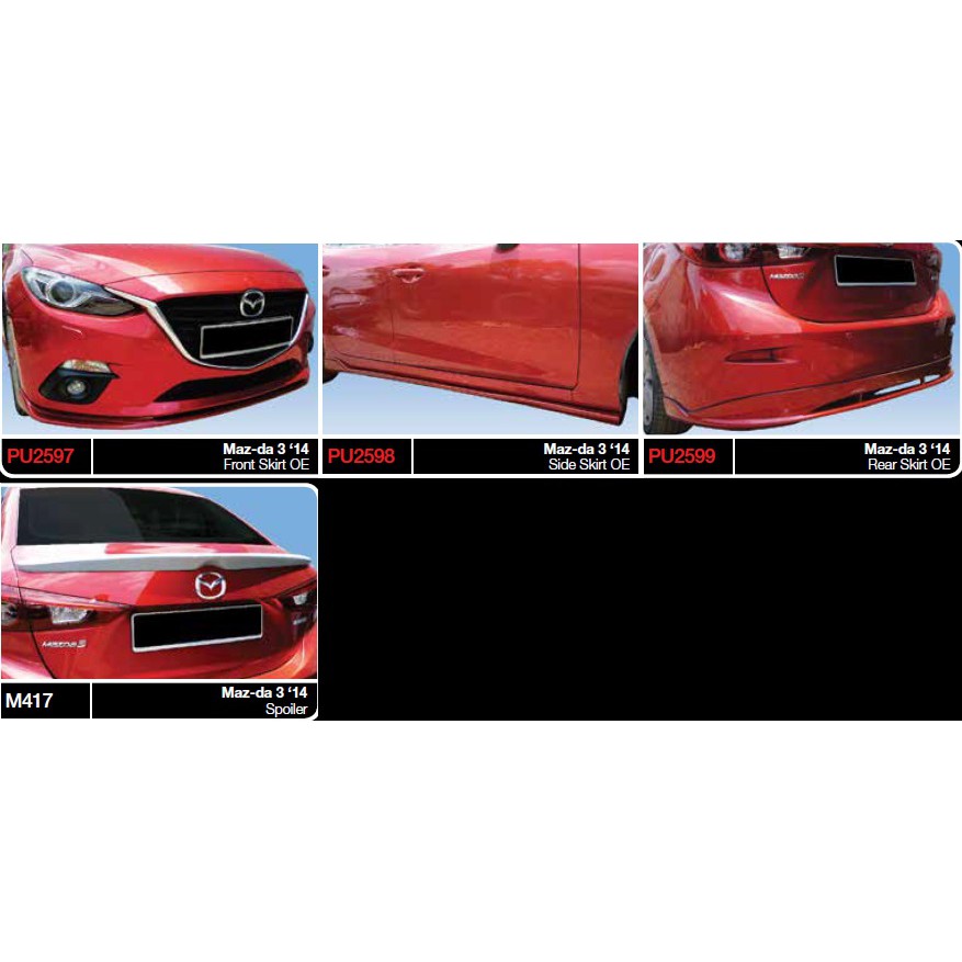 Mazda 3 sedan hatchback 2013 2014 2015 2016 oem bodykit body kit front ...