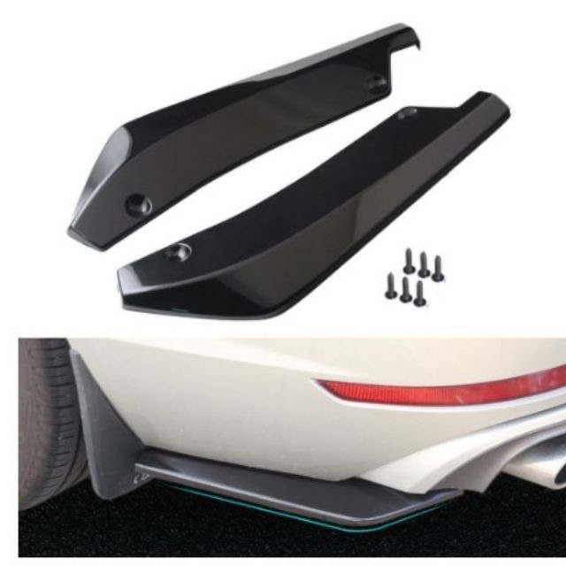 Universal Car Rear Bumper Lip Diffuser bodykit Gloss Shining Black ...